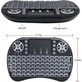 HSAPOW-2.4G Wireless Mini Keyboard with Upgraded 7 Colors Backlight ...