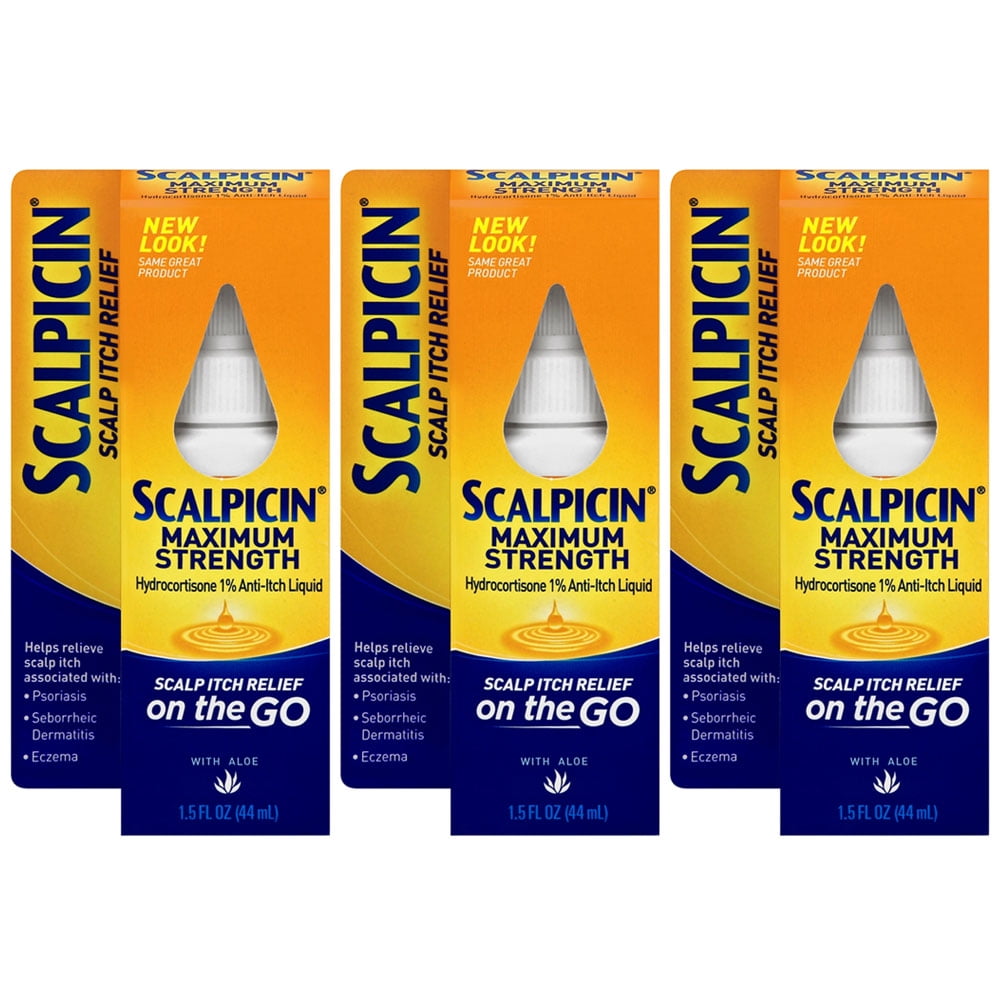 Scalpicin Scalp Itch Treatment, 1.5 fl oz (3 Pack) - Walmart.com