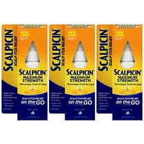 Scalpicin Scalp Itch Treatment, 1.5 fl oz, 3 Pack, Greaseless Anti-Itch ...