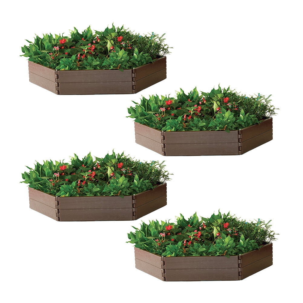 Modern Home Raised Garden Bed Kit - Stackable Hexagon Modular Flower ...