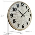Luciana White Woven Rattan Round Wall Clock - Walmart.com