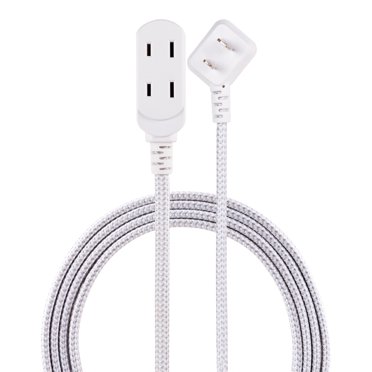 SlimLine 2236 Flat Plug Extension Cord, 2-Wire, 7-Foot, White - Walmart.com