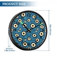 Blue Evil Eye Wall Clock 12 Inch Voice Activated Night Light Silent Non ...