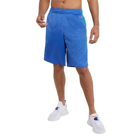 Champion Men's 10" Mesh Basketball Short, Left Leg, Bright Royal OB ...