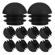 20Pcs 1In Round Plastic Plugs Black End Caps Plug Pipe Tubing End Cap ...