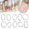 10 piece set of stainless steel biscuit molds Homemade cookie baking ...