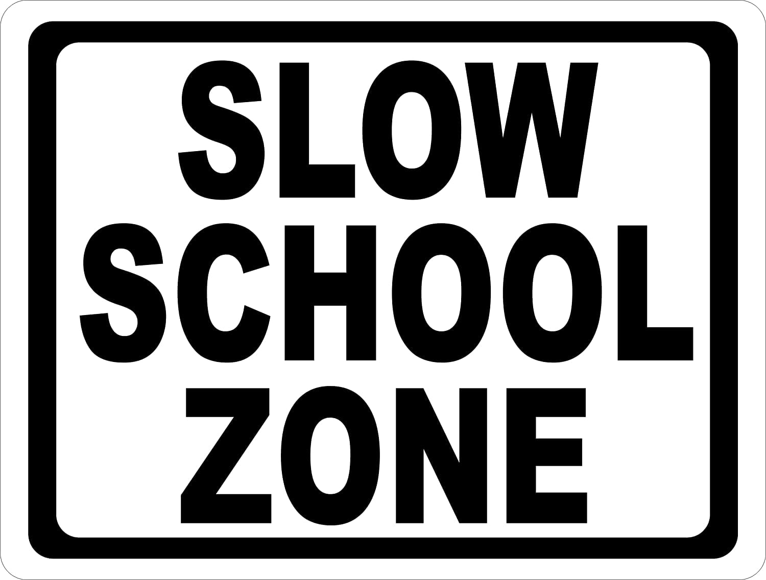 Slow School Zone Sign. 8x12 Metal. - Walmart.com