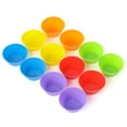 Silicone Cupcake Molds- 12 Pack Reusable Baking Muffin Cups, Non-Stick ...