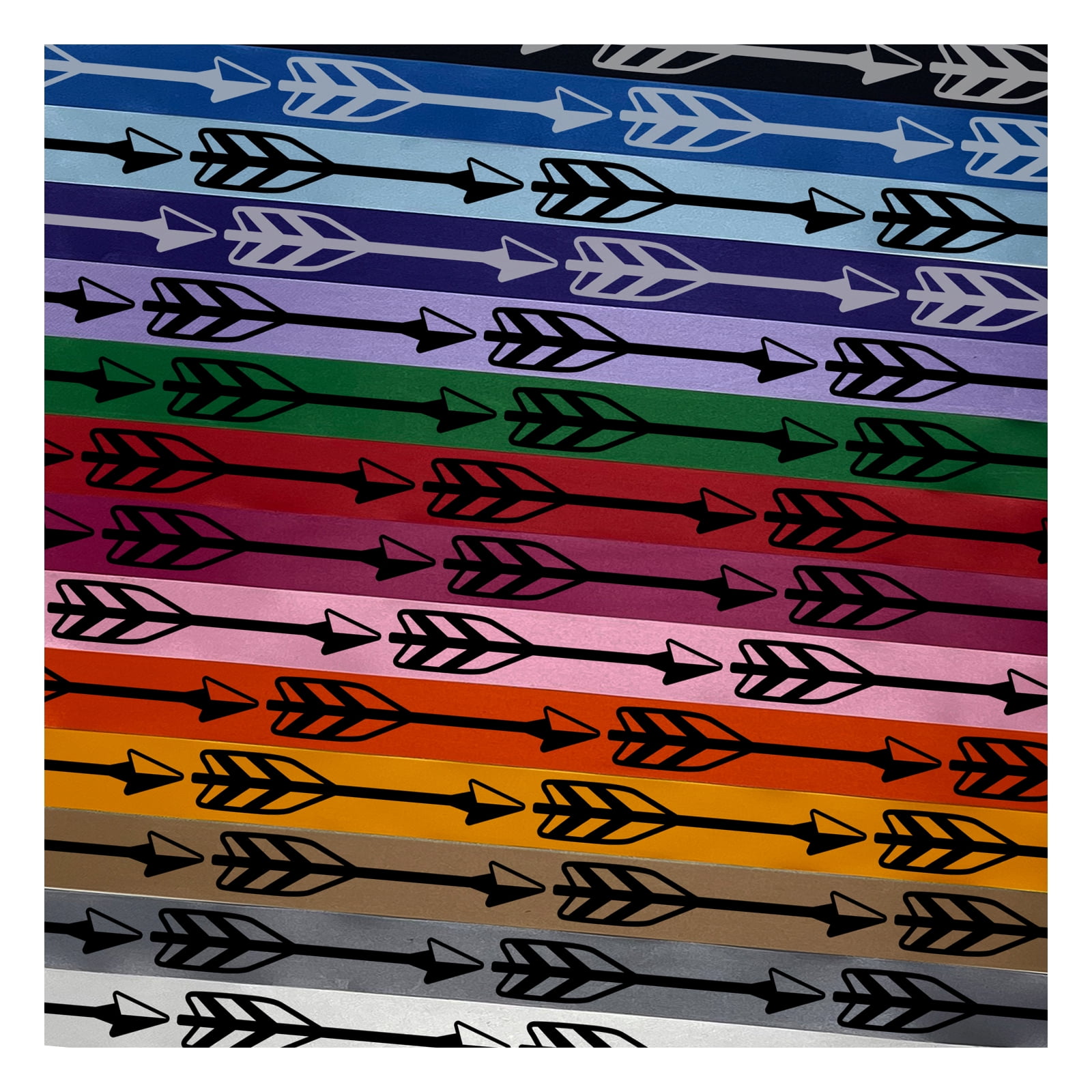 Bow Arrow with Striped Feathers Archery Satin Ribbon for Gift Wrapping ...