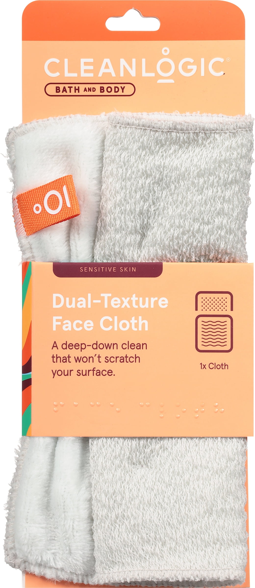 Cleanlogic - Face & Body Clth Dual Txtr - 1 Each-1 Ct - Walmart.com