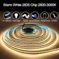 12V LED Strip Lights, Warm White 3000K 16.4ft SMD 2835 IP20 240 LEDs/M ...