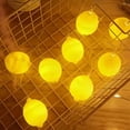 10LED Yellow Lemon Fruit String Lights - Battery Operated Indoor ...