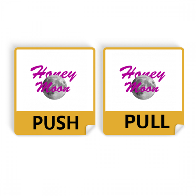 Cultural Love Couples Art Deco Fashion Push Pull Door Sign Vinyl ...