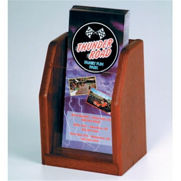 Wooden Mallet 12 Pocket Acrylic and Oak wall Display in Mahogany ...