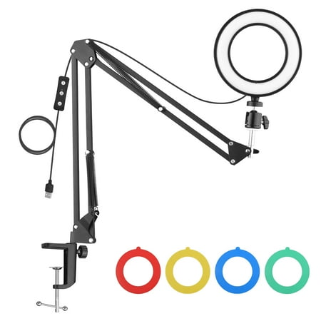 Andoer 6 Inch LED Ring Light Kit Including 1 * 5600K USB Ring Light + 1 ...