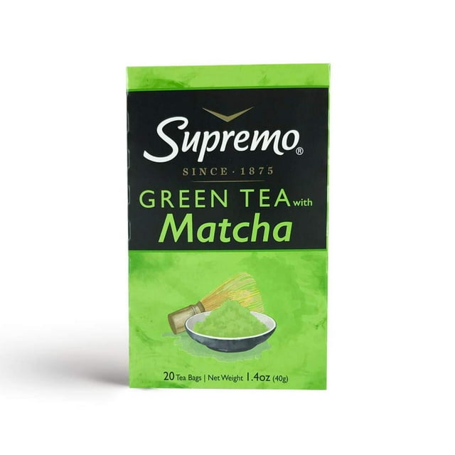 Supremo Matcha Green Tea Bags – 3 Boxes of 20 Green Tea with Matcha ...