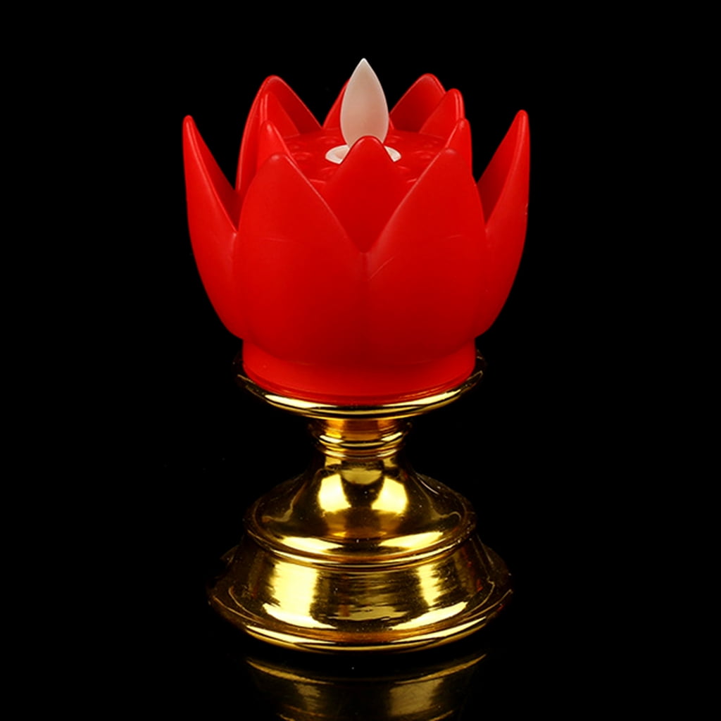 SIEYIO Colorful Electric Buddha Lotus Light Battery Operated Flameless ...