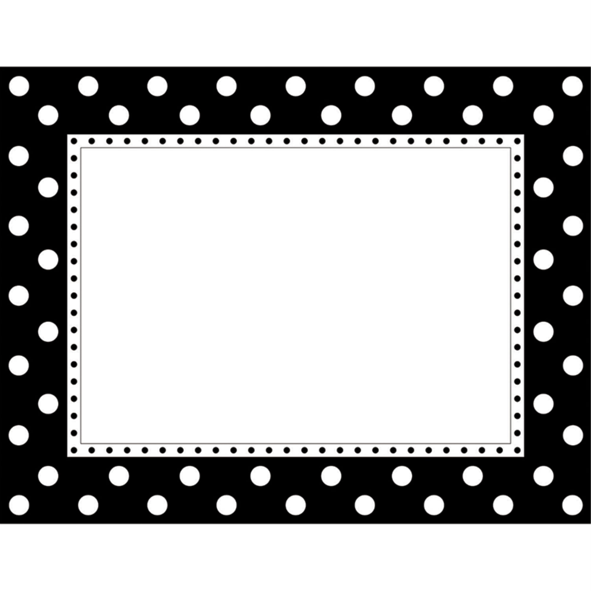 Black And White Polka Dot Border Clip Art