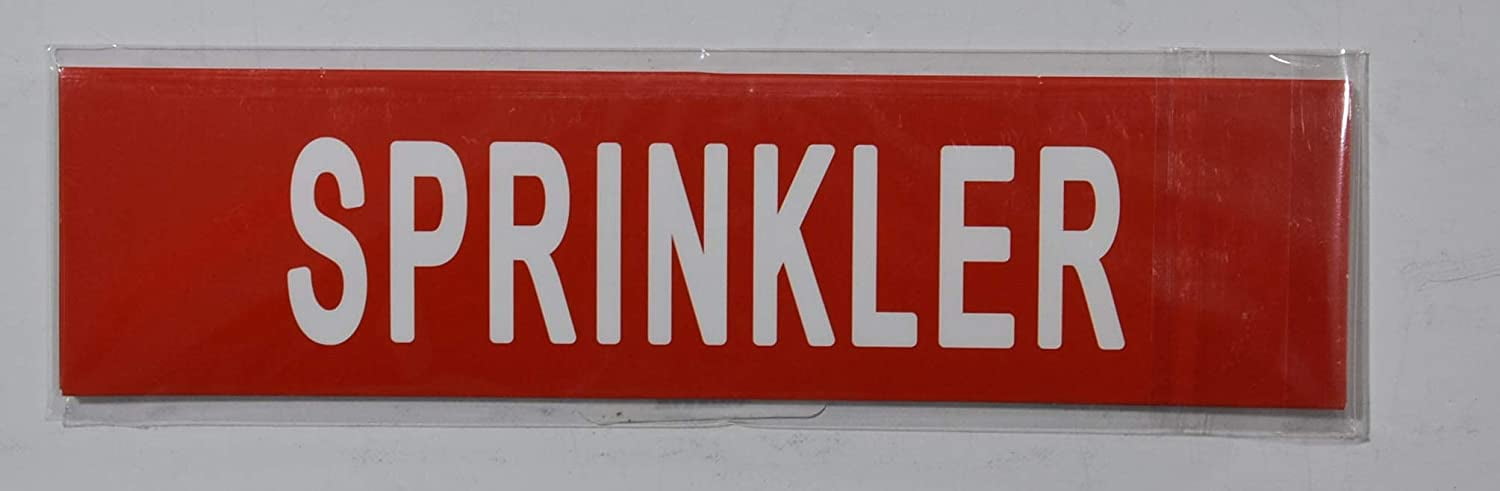 Set of 10 PCS - Pipe Marking- Sprinkler (Sticker,RED, 2X8)(ref-2022-4 ...