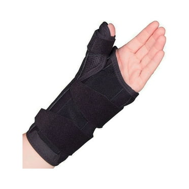 OTC 8" Wrist - Thumb Splint, Left Hand, Black, Small - Walmart.com