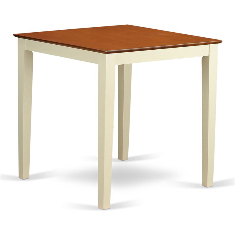 Pemberly Row 36" Square Wood Dining Table in Cream/Cherry - Walmart.com
