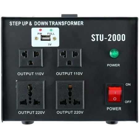 T Auto Step Up/Down Voltage Converter Transformer 2000W 110V to 220V ...