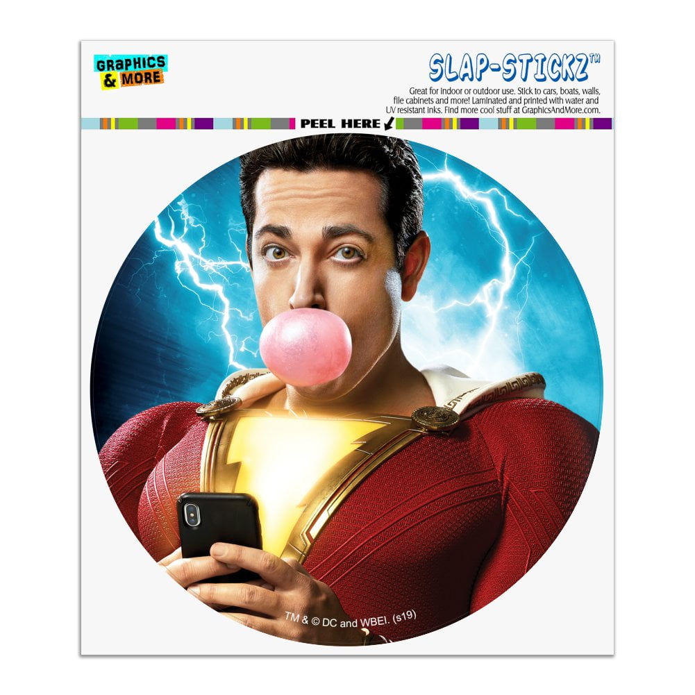 Shazam! Movie Bubblegum Poster Automotive Car Window Locker Circle ...