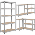 Topeakmart 4PCS 5-Tier Metal Boltless Storage Rack for Home Warehouse ...