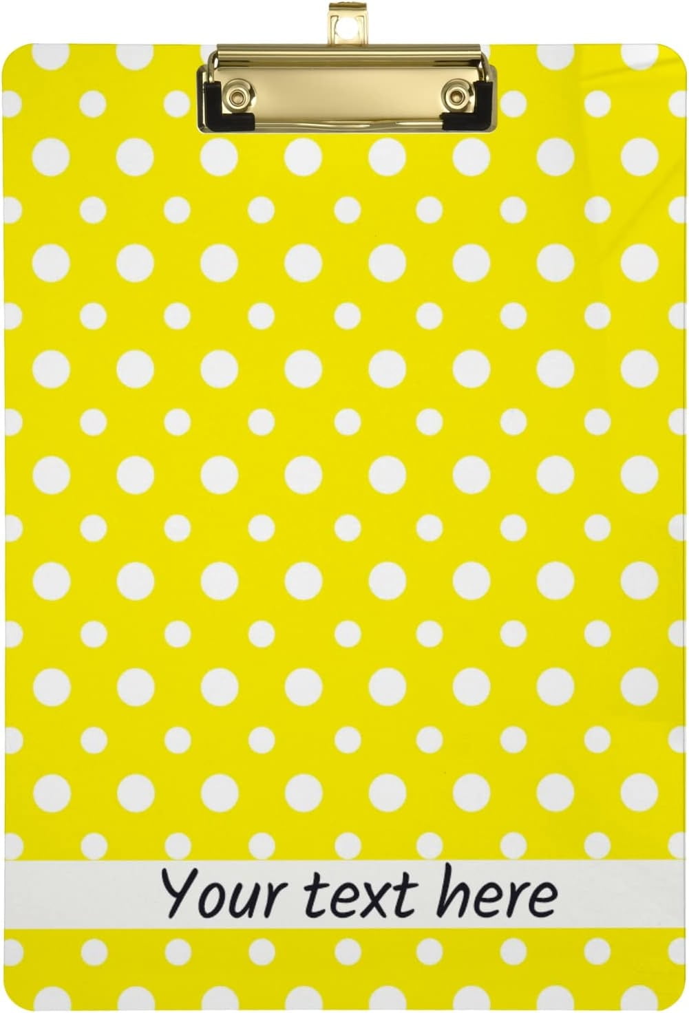 FMSHPON Yellow Polka Dots Clipboard Hardboard Wood Nursing Clip Board ...