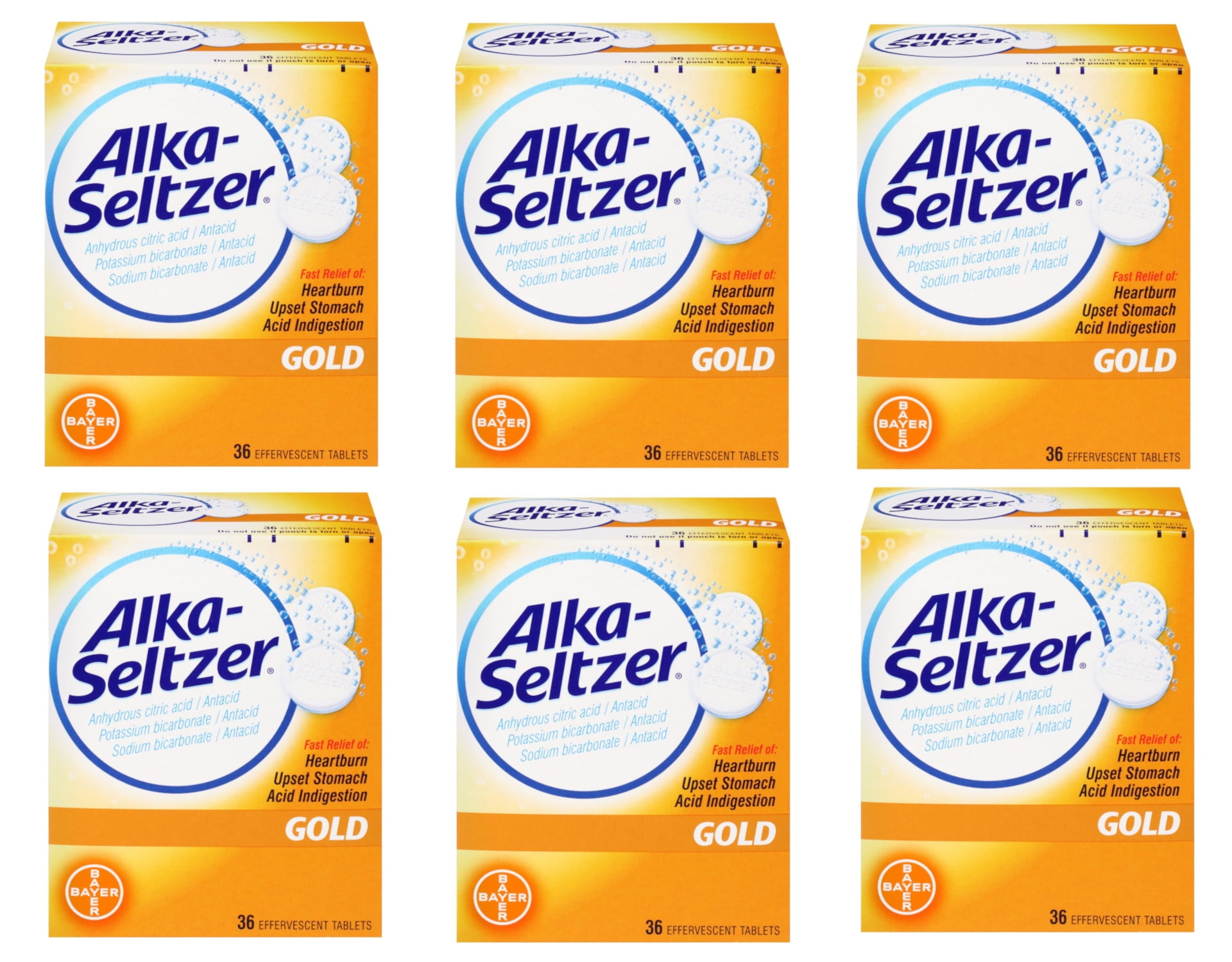 Alkalka Seltzer Gold Effervescent Heartburn Relief Antacid Tablets ...