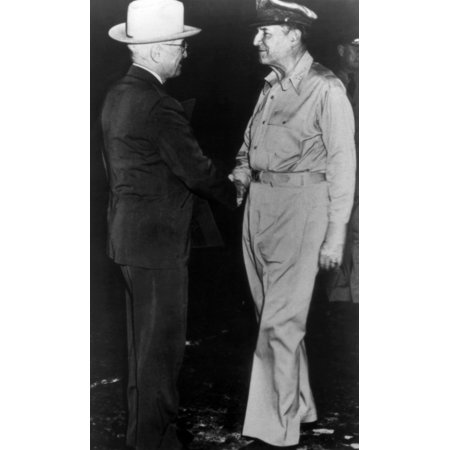 Korean War. From Left Us President Harry S. Truman Arriving On Wake ...