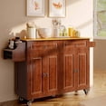 Aiho Portable 45.5'' Kitchen Island Cart with Storage, Movable Wheels ...