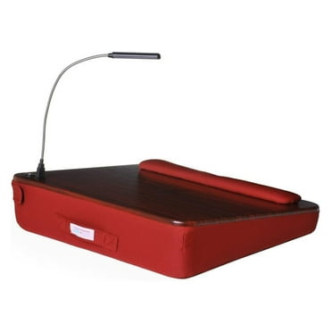Sofia + Sam Wood Top Memory Foam Lap Desk with Wrist Rest and USB Light ...