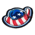 American Flag Cowboy Hat, Red, White. Blue, Patch, Western Patches ...