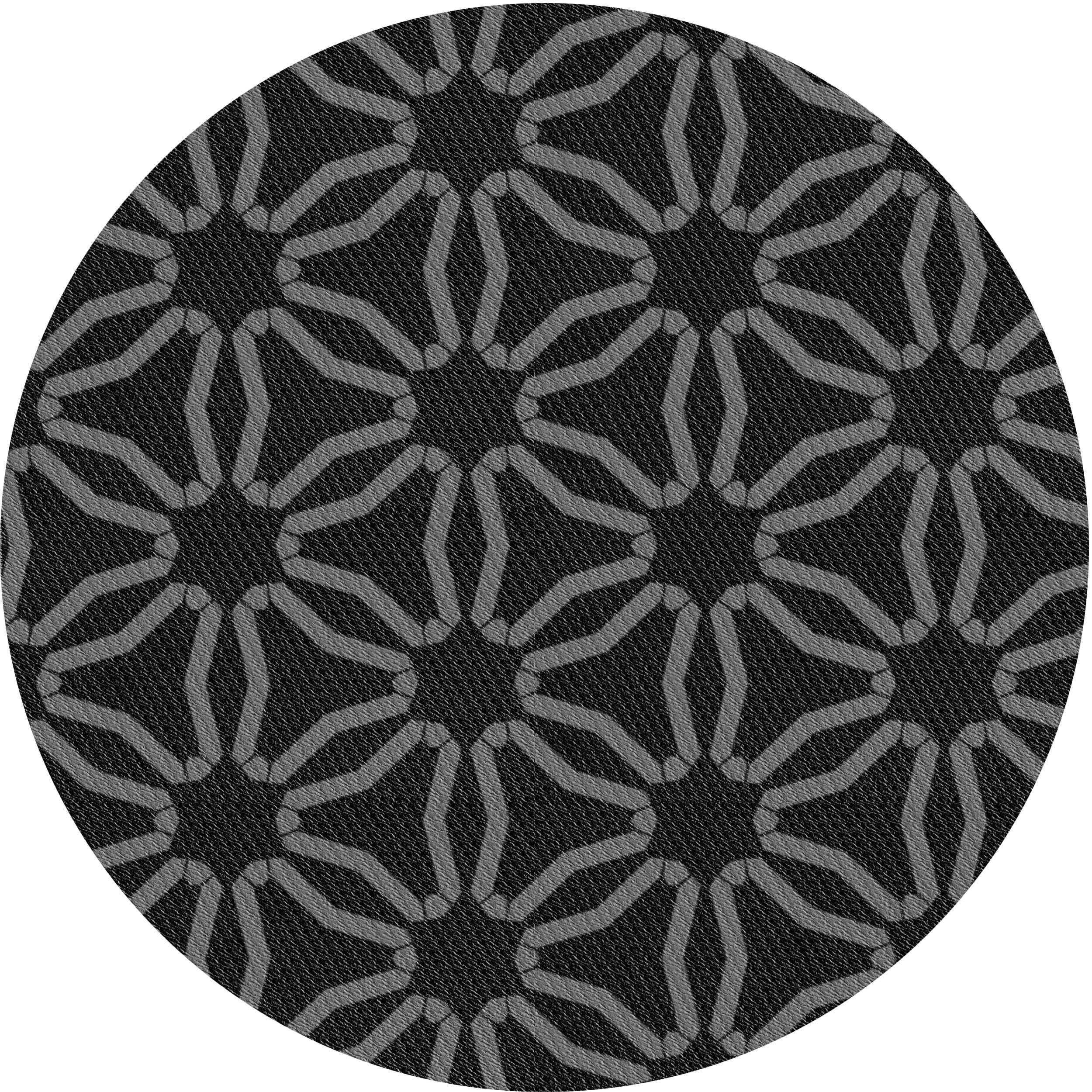 Ahgly Company Indoor Round Patterned Ash Gray Area Rugs, 8' Round ...