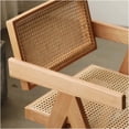 JERFIT Modern Rattan Dining Chairs Set of 2, Natural Wood Kitchen ...
