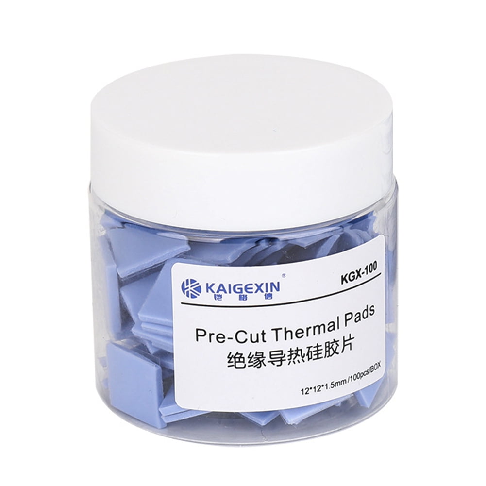 Parche Silicona Conductor Térmico Aislante 100 Uds. 12*12*1 5mm Chip Placa Base GPU CPU ...