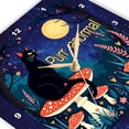3drose, Purr Anormal Halloween Greeting with Black Cat Toadstools ...