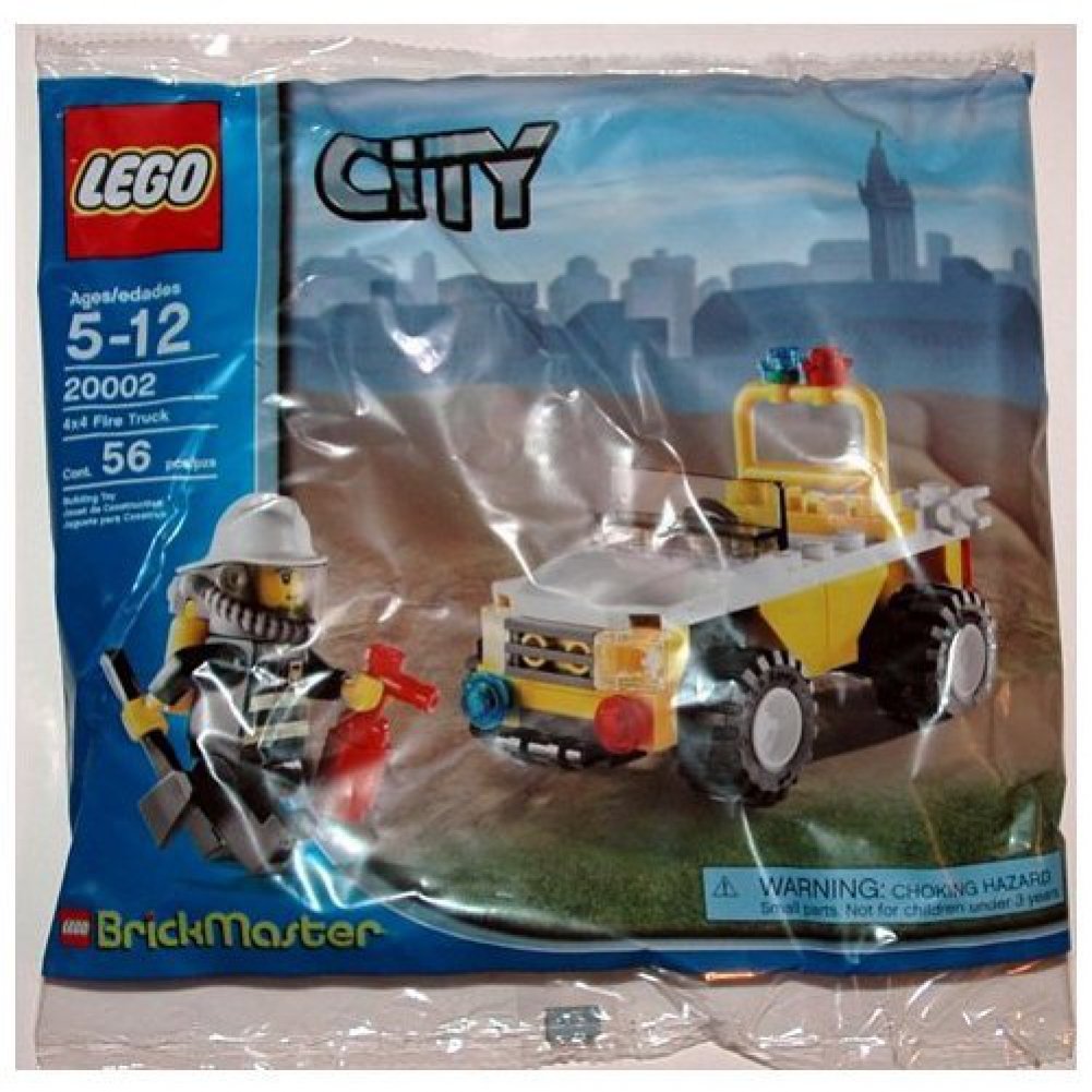 LEGO City Mini Figure Set #20002 4x4 Fire Truck Bagged LEGO - | Walmart ...