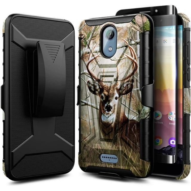 AT&T Calypso U318AA Case, Cricket Vision 3 Case with Tempered Glass ...