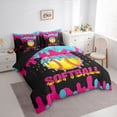 Feelyou Drip Ice Cream Softball King Bedding for Girls, Blue Pink ...