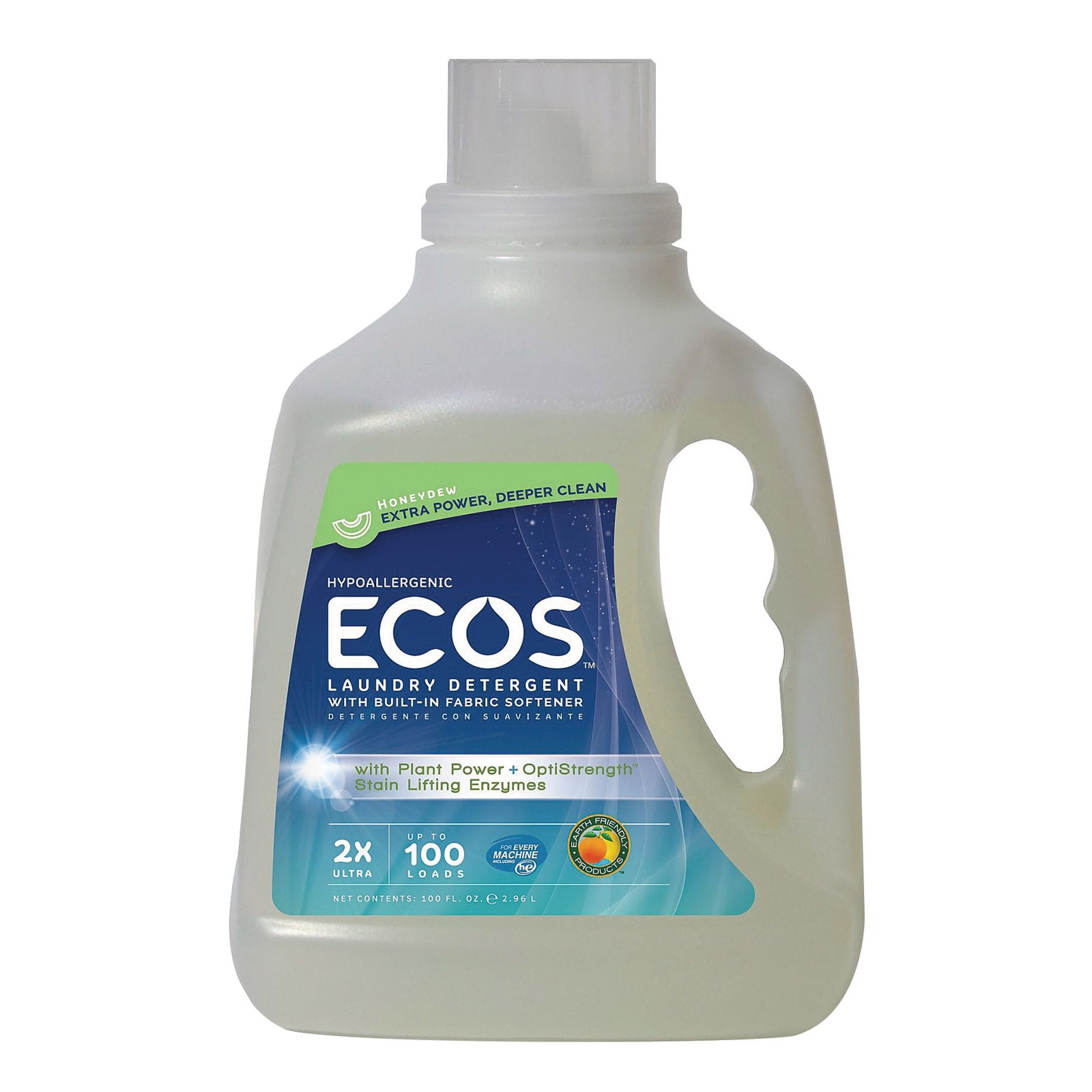 Earth Friendly Laundry Detergent - ECOS - Honeydew - Case of 4 - 100 fl ...