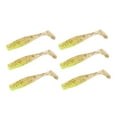 6pcs Soft Lures with T Tail Silicone 8cm 5g Double Color Lifelike ...