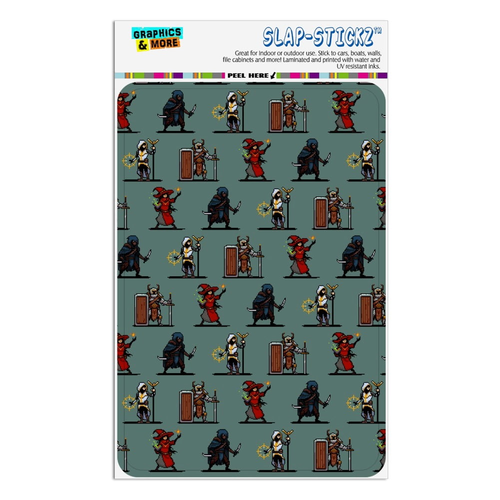 8-Bit Pixel Heroes RPG Pattern Home Business Office Sign - Walmart.com