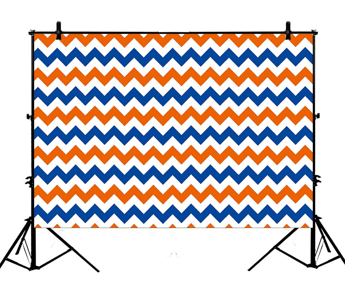 GCKG 7x5ft Navy Deep Blue Orange Chevron Polyester Photography Backdrop ...