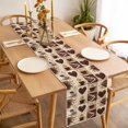 Coffee Beans Cotton Linen Table Runner Country Heart Coffee Bean ...