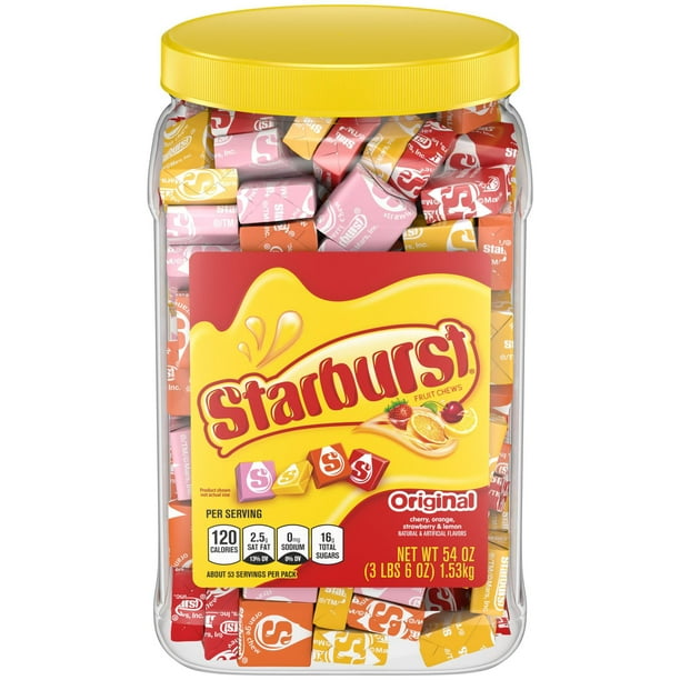 Product of Starburst Original Fruit Chew Candy Jar 54 oz. - Walmart.com ...