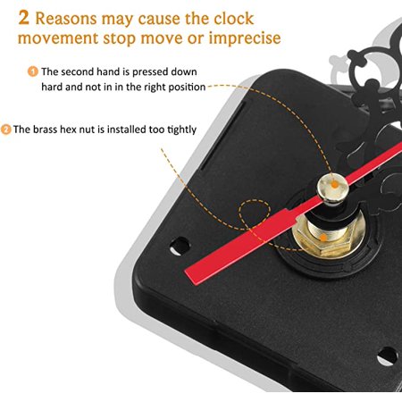 Analog Clock Movement Mechanism Electronic Detachable Battery ...