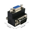 DB9pin 90 Degree VGA 9 Pin Adapter Connector Male to Female DB9 RS232 DB9P Coupler Converter ...
