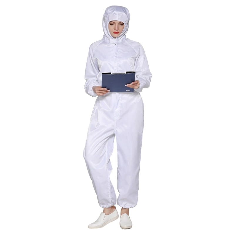 Reusable Protective Clothing Dust-proof Hood Coverall Lab Safety Suit ...